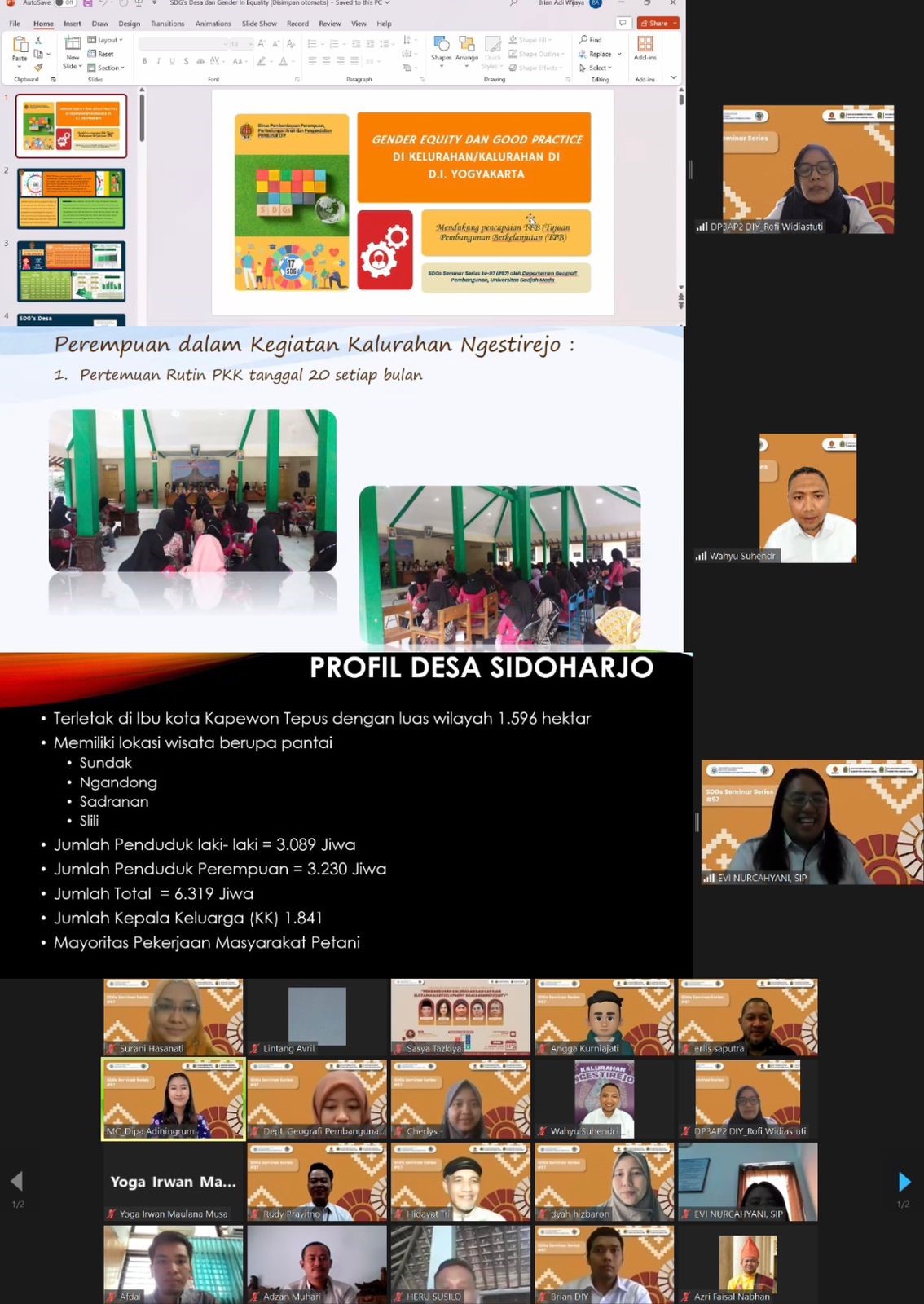 PRESS RELEASE Sustainable Development Goals (SDG’s) Seminar Series #97 “Pembangunan Kalurahan ...